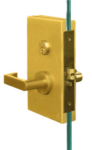 4X10 CENTER LOCK HOUSING W/ BTB “D” PULL SAT BRASS