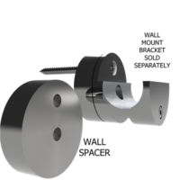 RUBY WALL SPACER – 1/4″ THICK IN #8 POLISHED S/S